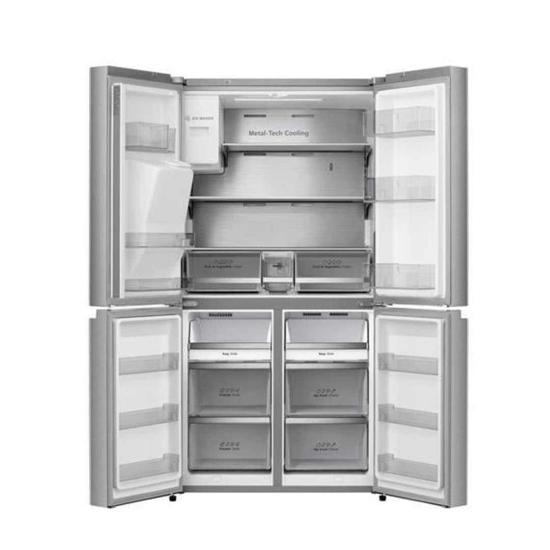 HISENSE RQ760N4SASE 584 LT. 4 KAPILI GARDROP TİPİ NO FROST SU ve BUZ ...